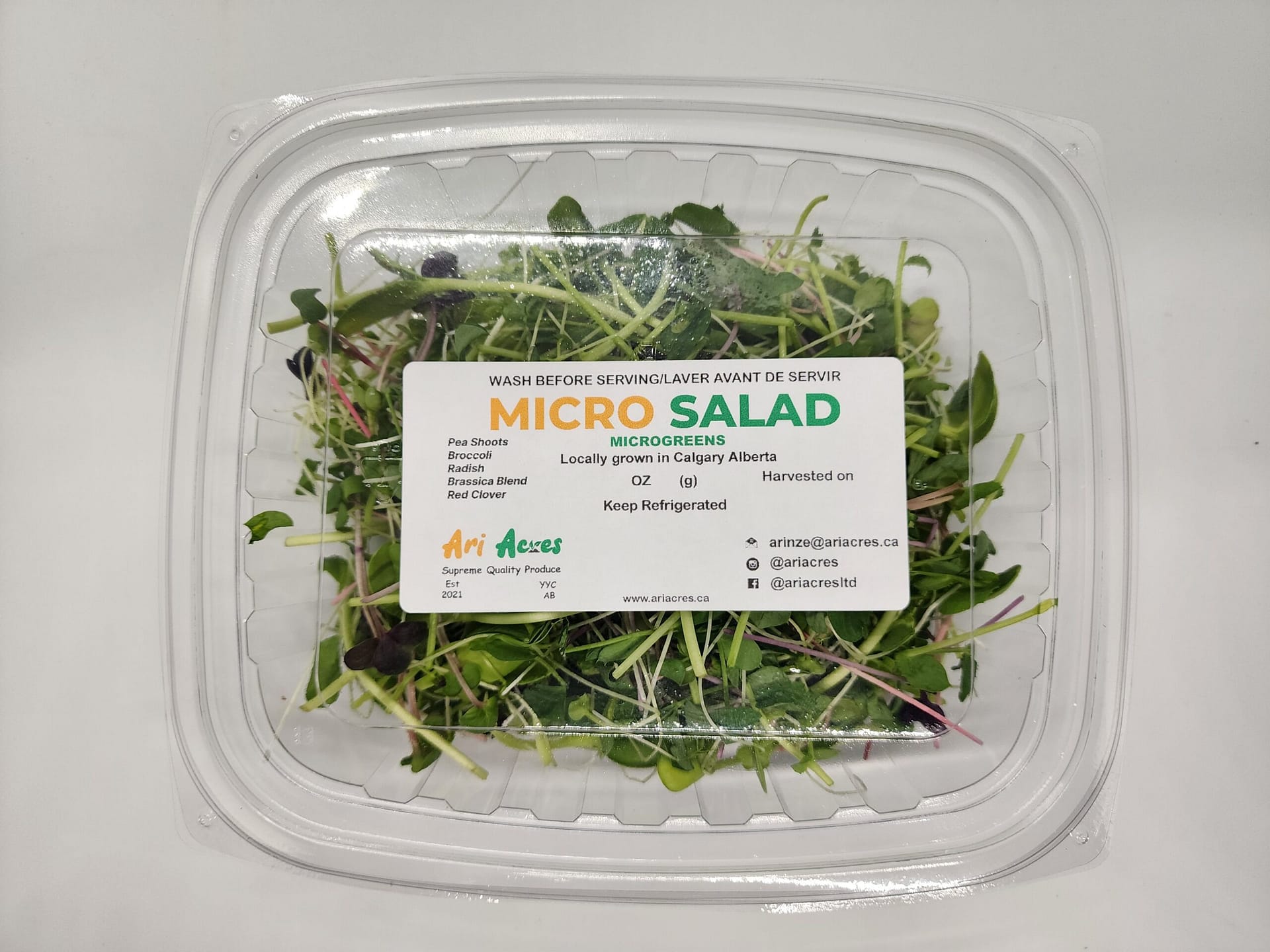 Ari Acres' Micro Salad - Ari Acres Microgreens